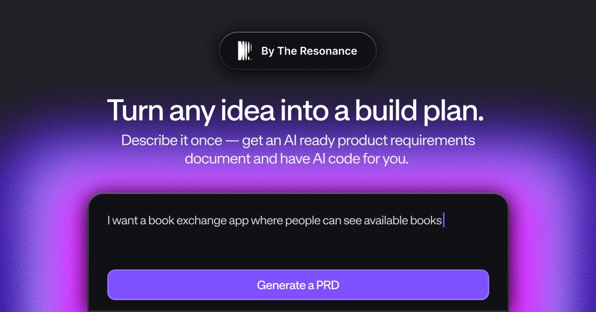 AI PRD Generator | Turn Ideas into PRDs for AI Development
